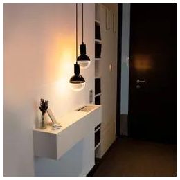 Segula LED-Leuchtmittel "LED Illusion Globe 127 2tones black clear", transparent, L:18cm &Oslash;:12,5cm, Leuchtmittel, 2-farbiges Glas