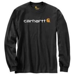T-Shirt Carhartt "Long-Sleeve Logo", Herren, Gr. XL, schwarz, Obermaterial: 100% Baumwolle CO., Shirts T-Shirt