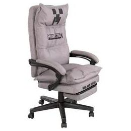 Gaming-Stuhl Phoenix, schwarz, grau, B:80,5cm H:116cm T:70,5cm, Kunststoff, Metall, Polyester, St&uuml;hle, Gaming-Stuhl, Chefsessel in Grau