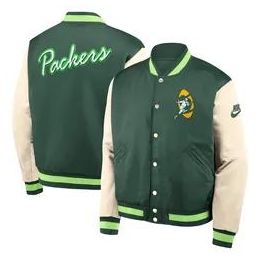Collegejacke Nike "Nike Collegejacke Green Bay Packers Nike Legacy Bomber Jacket", Damen, Gr. M, gr&uuml;n, Popeline;Jersey, 100% Polyester, Jacken Collegejacke