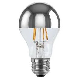 Segula LED-Leuchtmittel "LED Gl&uuml;hlampe Spiegelkopf", Energieeffizienz: G (A-G), silber (silberfarben), L:110cm &Oslash;:60cm, Leuchtmittel, dimmbar, E27, Gl&uuml;hlampe Spiegelkopf silber, 2700K