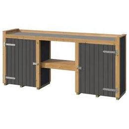 Pflanztisch Weka "optionale Erweiterung f&uuml;r Gartenhaus Killarney", anthrazit, eiche hell, B:285cm H:109cm T:50cm, Tische, verschiedene Farben und Gr&ouml;&szlig;en