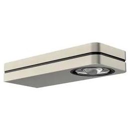 Evotec Wandleuchte "LIGHT WAVE", Energieeffizienz: G (A-G), silber (silberfarben, schwarz), H: 3,2cm, Leuchten, Wandleuchte
