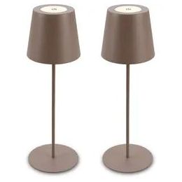LED Au&szlig;en-Tischleuchte Briloner LEUCHTEN "KIKI 7808022", umbrasand, Leuchten