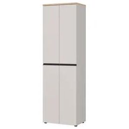 Garderobenschrank Germania "Cormano", kaschmir, lindberg, eiche, nachbildung, B:59cm H:194cm T:41cm, Holzwerkstoff, Schr&auml;nke, Garderobenschrank, Garderobenschrank mit zwei T&uuml;ren