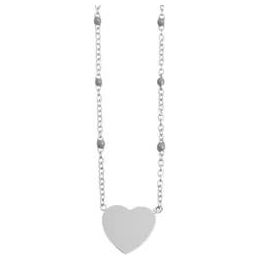 Adelia&acute;s Kette ohne Anh&auml;nger ADELIA ́S "Damen Halskette mit Anh&auml;nger &ndash; Herz aus Edelstahl", silber, Halsketten, Damen, 43cm, Edelstahl, Perfekt als Geschenk f&uuml;r besondere Menschen