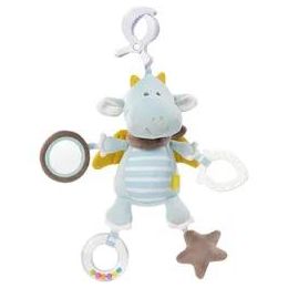 babyFEHN Greifspielzeug FEHN "Little Castle, Activity-Drache mit Klemme", blau, Greifspielzeug, KinderH:38cm, Softvelour, mit Klemme, H:38cm