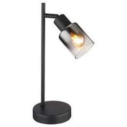Globo LIGHTING Tischleuchte "HUBERTUS", schwarz matt, H: 35cm, 1 Stk., Leuchten, Tischlampe Nachttischlampe Deko-Tischleuchte Schlafzimmer, Tischleuchte