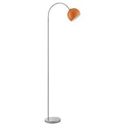 Brilliant Bogenlampe "Helen", chromfarben, orange, 1, H: 170cm, 1 Stk., Leuchten, Bogenleuchte, E27 Fassung, 170x51 cm, Metall, Bogenlampe
