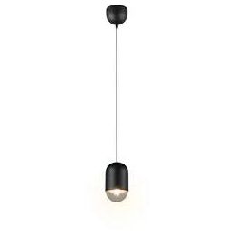 Trio REALITY LEUCHTEN Pendelleuchte "NARA, H&auml;ngelampe inkl. Leuchtmittel 1x E27 806 Lumen 2700K warmwei&szlig;", schwarz matt, 1, &Oslash; 10,5cm H: 150cm, 2 Stk., Leuchten, H&auml;ngeleuchte in schlichtem Design &Oslash; 11cm, Leuchtmittel wechselbar, Pendelleuchte