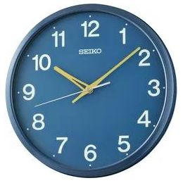 Wanduhr Seiko, blau, Wanduhren, &Oslash; 30,5cm, Wanduhr, Quarzuhr, B&uuml;ro, Arbeitszimmer, K&uuml;che, Esszimmer, Wohnzimmer