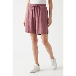 Shorts Only "ONLSIESTA MW PULL-UP LIN BL SHORTS NOOS", Damen, Gr. M, N-Gr, rose braun, Jersey, Obermaterial: 80% Viskose, 20% Leinen, unifarben, loose fit kniefrei, Hosen Shorts, loose fit, Jersey, Viskosemischung, elastischer Bund, unifarben