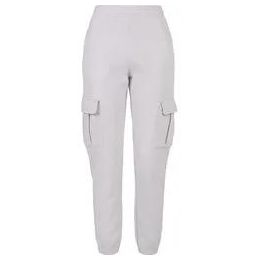 Jogginghose Urban Classics "Urban Classics Damen Ladies High Waist Cargo Sweat Pants", Damen, Gr. 5XL, US-Gr&ouml;&szlig;en, softlila, 65% Baumwolle, 35% Polyester, unifarben, loose fit, Hosen Jogginghose