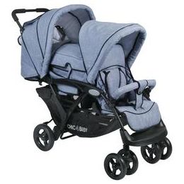 CHIC 4 BABY Geschwisterwagen CHIC4BABY "Duo", Kinder, hellblau, Kinderwagen, mit feststellbaren Doppelschwenk-Vorderr&auml;dern
