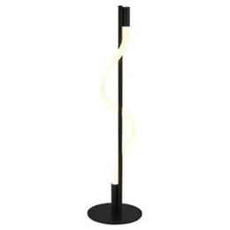 Searchlight Tischleuchte "Serpent-Tischleuchte - Schwarzes Metall- und Opalr&ouml;hre", Energieeffizienz: G (A-G), mattschwarz, wei&szlig;, H: 56cm, 1 Stk., Leuchten, Tischleuchte
