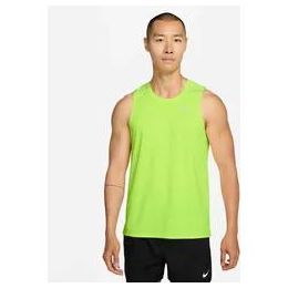 Tanktop Nike "Nike Miler Men's Dri-FIT Running Tank", Herren, Gr. XL, volt ice, ref, Obermaterial: 100% Polyester, normal, Rundhals, Tops Tanktop, sportliche Schnittform, f&uuml;r Sportmode und Streetwear
