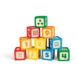 Spielbausteine HAPE "ABC-Spielsteine", bunt, Spielbausteine, Kinder, Holz, aus Holz und Silikon