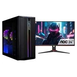 Captiva Gaming-PC-Komplettsystem "Advanced Gaming R98-182 TFT Bundle", Energieeffizienz: F (A-G), schwarz, Microsoft Windows 11 Home (64 Bit), 32 GB RAM 1.000 GB SSD, Computer_Komplettsysteme