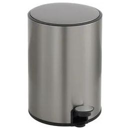 M&uuml;lleimer OTTO HOME "Lennu, mit verz&ouml;gertem Schlie&szlig;mechanismus und verstecktem Griff", metal grau, B:20,3cm H:29,3cm T:25,7cm, Edelstahl, M&uuml;lleimer, M&uuml;lleimer, moderner Treteimer f&uuml;r K&uuml;che oder Bad, Abfalleimer mit Deckel