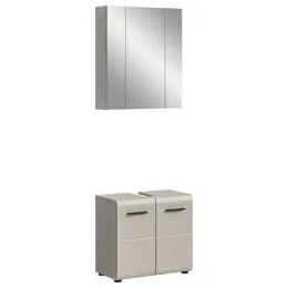 Badm&ouml;bel-Set Welltime "FLORENZ, TOPSELLER, 2-teilige Badkombination, hochwertige MDF-Front", kaschmir, B:60cm H:185cm T:30cm, Holzwerkstoff, MDF, Kastenm&ouml;bel-Sets, Badm&ouml;bel-Set, Bad-Kombination, Bad-M&ouml;bel, Badezimmer, Kombination, Kombi