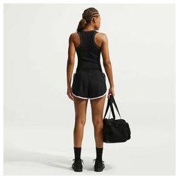 Shorts Nike "W NK ONE WVN SHORT GLS", Damen, Gr. L, N-Gr, schwarz, wei&szlig;, Obermaterial: 100% Polyester, Hosen Shorts, sportlicher Stil, f&uuml;r Fitness
