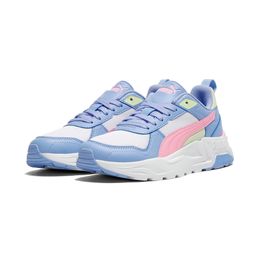 Sneaker Puma "TRINITY 2 LT JR", Jungen, Gr. 35,5, Puma wei&szlig;, pink shimmer, intense lavender, Textil, Schuhe Sneaker, f&uuml;r sportliche Aktivit&auml;ten und Streetwear, mit SOFTFOAM+ Innensohle