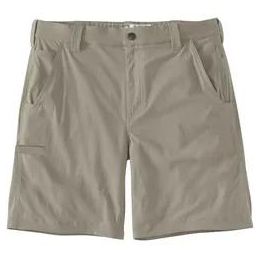 Arbeitsbundhose Carhartt "Ripstop work Shorts", Herren, Gr. 34, EURO, beige (beige, grau), Obermaterial: 100% Nylon NY., Hosen