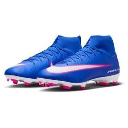 Fu&szlig;ballschuh Nike "ZM SUPERFLY 10 ACAD FG/MG", Herren, Gr. 43, racer blau, wei&szlig;, Synthetik, Textil, Schuhe Fu&szlig;ballschuh, Au&szlig;ensohle f&uuml;r Rasenpl&auml;tze und f&uuml;r feste B&ouml;den