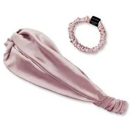 Diadem AILORIA "Set Headband und Scrunchie S aus Seide SOYEUX & DOUX", Damen, pink, Modet&uuml;cher
