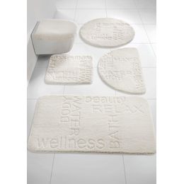 Badematte Grund Gr. 7, wei&szlig; (sanftes wei&szlig;), rund (50cm x 80cm ), 1 Stk., Badematten, Badematte