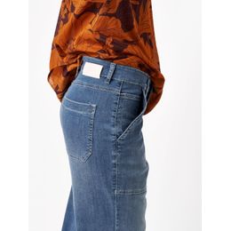 7/8-Jeans Toni, Damen, Gr. 50, N-Gr, summer bleached used, Denim/Jeans, Obermaterial: 97% Baumwolle, 3% Elasthan, unifarben, regular fit lang, Jeans, mit Stretch und im Cargo-Stil