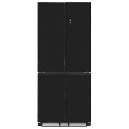 Exquisit Multi Door "EMD470-170-200E", Energieeffizienz: E (A-G), schwarz, glas, B:84cm H:193cm T:57,8cm, K&uuml;hlschr&auml;nke, Nie mehr abtauen &ndash; No-Frost & Umluft f&uuml;r perfekte K&uuml;hlung