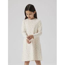 Shorty name it "NKFNIGHTGOWN FLOWER NOOS", M&auml;dchen, Gr. 134/140, beige (turtledove), Jersey, Obermaterial: 95% Baumwolle, 5% Elasthan, bedruckt, regular fit knielang, Rundhals, Homewear-Sets Shorty
