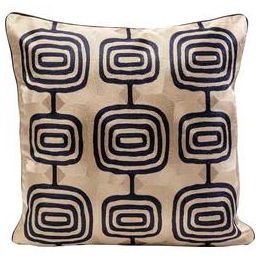 Dekokissen KARE DESIGN "Catena Square, Kissenh&uuml;lle mit F&uuml;llung, 50x50 cm", beige, gemustert, B:50cm H:15cm L:50cm, Baumwolle, Polyester, Dekokissen_Sitzkissen_Kissenh&uuml;llen, st&uuml;tzt Kopf und Nacken angenehm und sorgt f&uuml;r erholsamen Schlaf