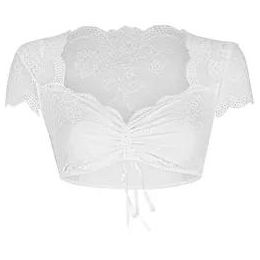 Dirndlbluse Nina von C. "Dirndlbluse, kurzarm Tracht", Damen, Gr. 40, wei&szlig;, Obermaterial: 92% Modal CMD. 8% Elasthan EL., Blusen Dirndlbluse