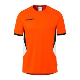 Trainingsshirt Uhlsport "Trainings-T-Shirt Equipe 29 Kids", M&auml;dchen, Gr. 128, orange (fluo orange, wei&szlig;, schwarz), Obermaterial: 100% Polyester Pol. recyc.., Shirts