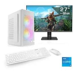CSL PC-Komplettsystem "Spectrum V25248W", Energieeffizienz: E (A-G), wei&szlig;, Microsoft Windows 11 Home (64 Bit), 16 GB RAM 1.000 GB SSD, Computer_Komplettsysteme