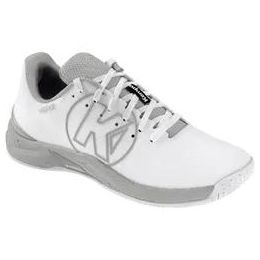 Hallenschuh Kempa "Hallen-Sport-Schuhe Attack Pro 2.0 W Game Changer", Damen, Gr. 6,5, wei&szlig; (wei&szlig;, aqua), Obermaterial: 100% Textilmaterial TEXMAT., Schuhe Hallenschuh