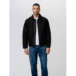 Outdoorjacke TEESHOPPEN "TEESHOPPEN Jacket Short Zip", Herren, Gr. L, schwarz, Obermaterial: 100% Polyester, Jacken Outdoorjacke