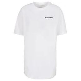 T-Shirt Merchcode "Merchcode Damen Ladies Break The Rules Oversized Boyfriend Tee", Damen, Gr. M, wei&szlig;, 100% Baumwolle, bedruckt, oversize, Rundhals, Shirts T-Shirt