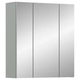 Spiegelschrank Welltime "MINTTU, Breite 60 cm, 3 Spiegelt&uuml;ren, 6 Einlegeb&ouml;den, 9 F&auml;cher", hellgr&uuml;n, eiche hell nachbildung, B:60cm H:68cm T:19cm, FSC-zertifizierter Holzwerkstoff, Schr&auml;nke, Spiegelschrank, Badm&ouml;bel, Spiegel, Badschrank, Bad