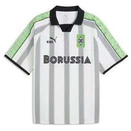 Trainingsshirt Puma "Borussia M&ouml;nchengladbach KING Trikot Herren", Herren, Gr. M, wei&szlig; gr&uuml;n, Obermaterial: 100% Polyester. &Auml;rmelbund: 100% Polyester. Kragen: 100% Polyester. Besatz: 100% Polyester, bedruckt, relaxed fit, V-Ausschnitt, Shirts