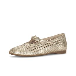 Ballerina Gabor "Eleganter Ballerina", Damen, Gr. 40,5, gold, Schuhe Ballerina