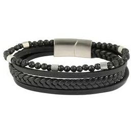 Adelia&acute;s Armband ADELIA ́S "Herren Armband &ndash; Lederarmband aus Leder 21 cm", schwarz, Armb&auml;nder, Herren, 21cm, Leder, Armband, Perfekt als Geschenk zum Weihnachten