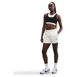Shorts Nike SPORTSWEAR "W NSW PHNX FLC MR STD 4IN SHRT", Damen, Gr. XL, N-Gr, sail, schwarz, Obermaterial: 80% Baumwolle, 20% Polyester, Hosen Shorts, aus Fleece, mit verl&auml;ngerter Kordelzug, sportlicher Stil