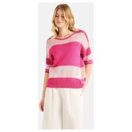 LIEBLINGSST&Uuml;CK Strickpullover LIEBLINGSST&Uuml;CK "AliaL", Damen, Gr. 38, 830, lovely pink, 88% Baumwolle, 12% leinen, l&auml;ssig geschnitten, Rundhals, Pullover Strickpullover, mit Baumwoll-Anteil