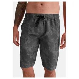 Sporthose HERO by John Medoox "NOAH Joggingshorts", Herren, Gr. 3XL, grau graphic, Sweatware, 100% Polyester, gerade kurz, Hosen Sporthose, Sporthose Bequemer Oberschenkel Casual Baumwollmischung f&uuml;r Herren