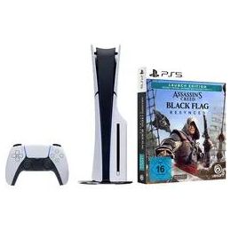 Sony PLAYSTATION 5 Konsolen-Set "PS5 Disk Edition (Slim) inkl.Assassin&rsquo;s Creed Black Flag Resynced", wei&szlig;, schwarz, B:35,8cm H:9,6cm T:21,6cm, Spielekonsolen
