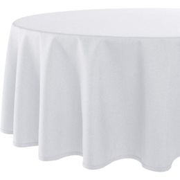 Tischdecke Delindo Lifestyle "WIEN" Gr. 4, wei&szlig;, &Oslash;:140cm, Polyester, Tischdecken, Tischdecke, Fleckabweisend, pflegeleicht, 180 g/m&sup2;