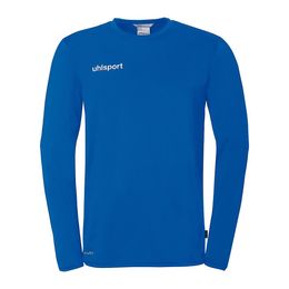 Trainingsshirt Uhlsport "Sweatshirt Essential Kids", M&auml;dchen, Gr. 116, blau (azurblau, wei&szlig;), Obermaterial: 100% Polyester Pol. recyc.., Shirts